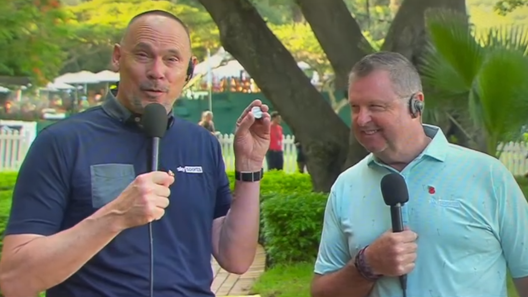 Celebrating Tommy Fleetwood’s Ball Marker After Victory